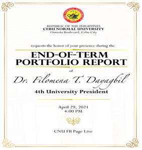 End-of-Term Portfolio Report of the CNU University President – Open Access Learning PH
