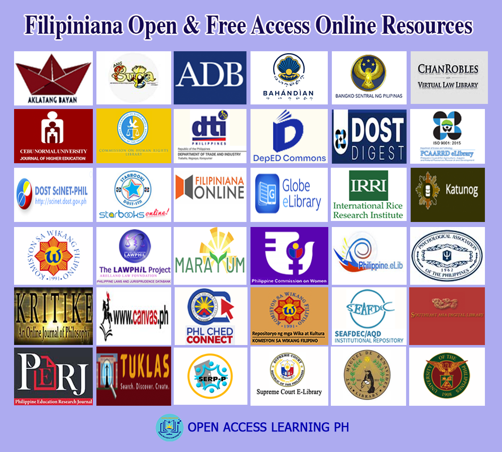 Compilation of Filipiniana Open Access Resources – Open Access Learning PH
