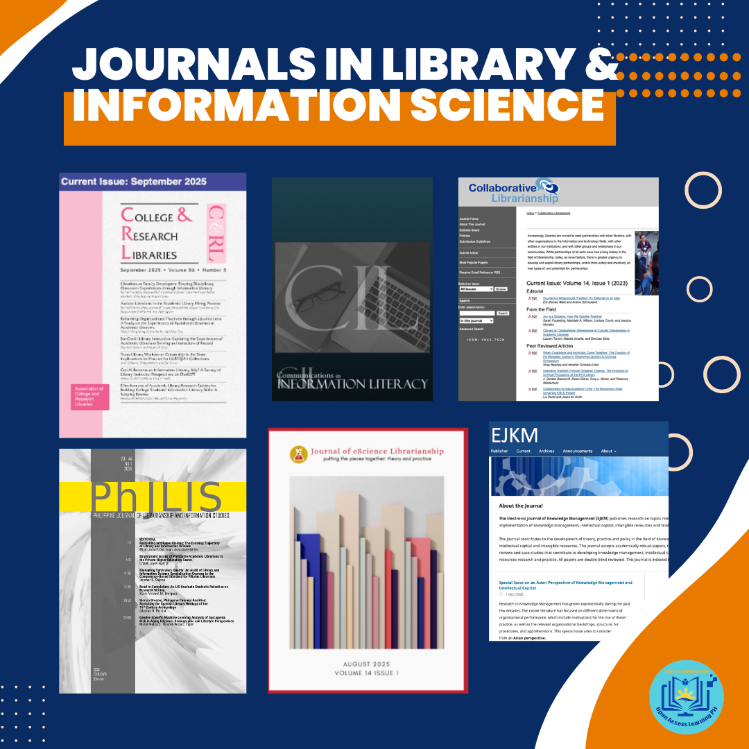 Explore Free Access Journals in Library & Information Science – Open Access Learning PH